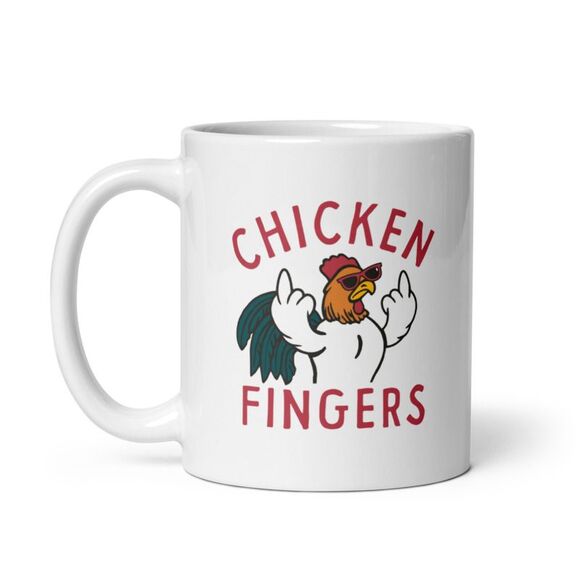 Crazy Dog T-Shirts | Dining | Chicken Fingers Mug Funny Offensive ...